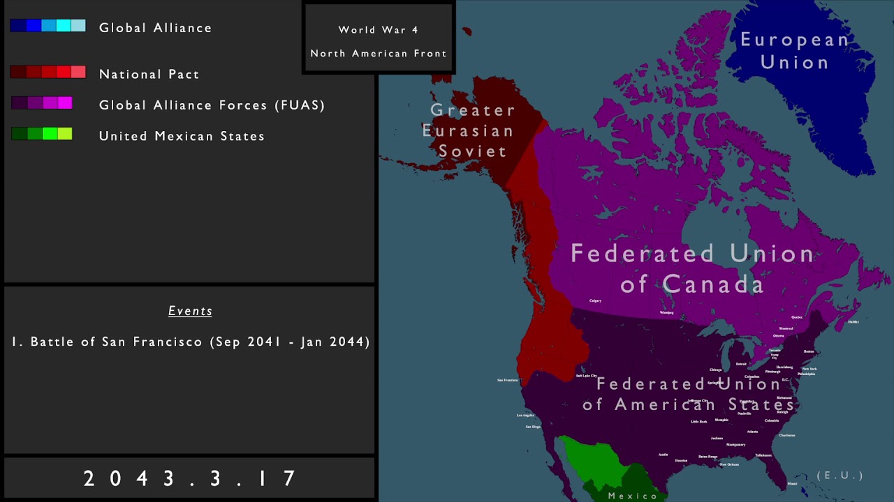 World War 4 in North America: Every Day - YouTube