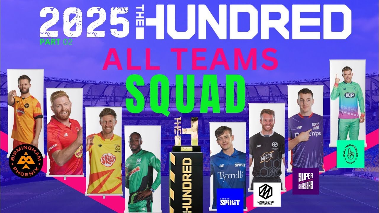 The Hundred 2025 All Teams Squad: Oval Invincible Squad | Northern Supercharger Squad - YouTube