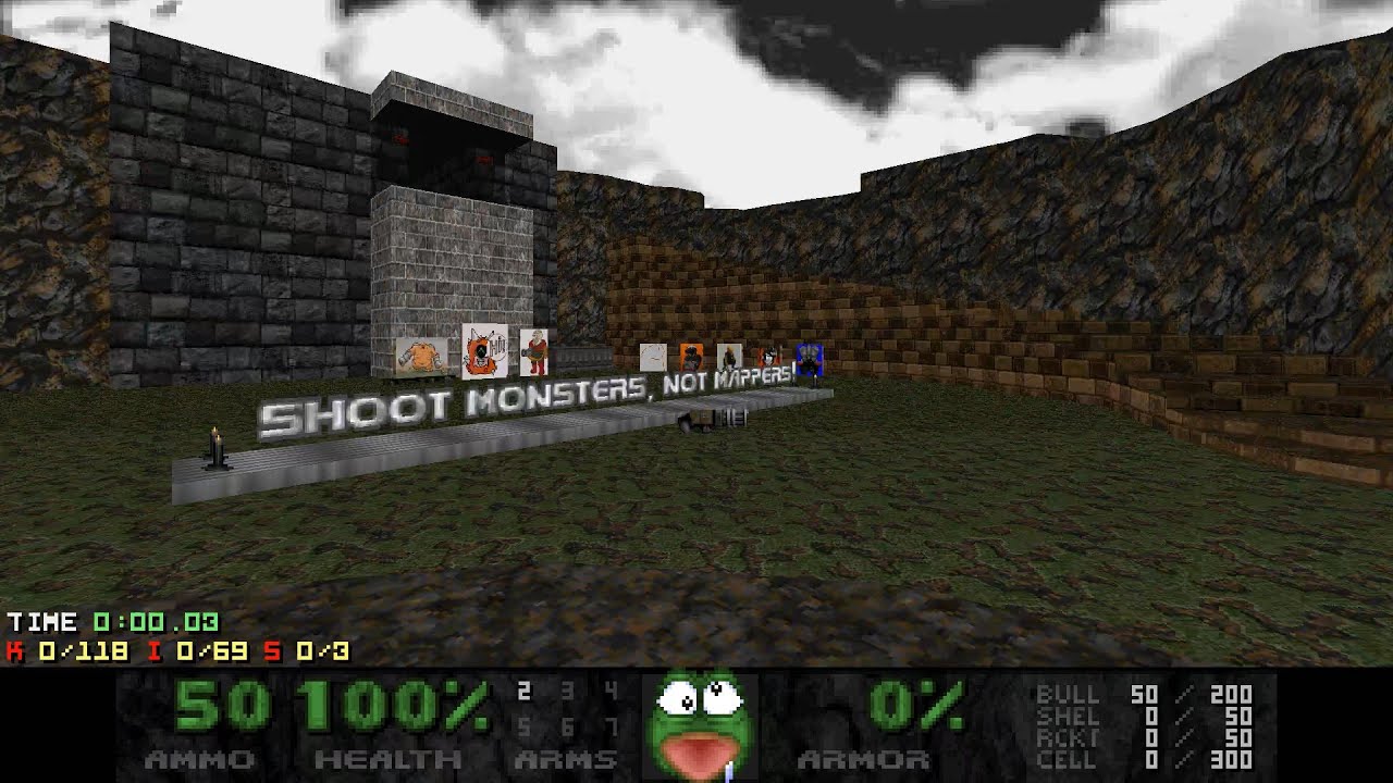 Doom II — POOGERS — Map 13 UV-Pacifist in 1:03 - YouTube