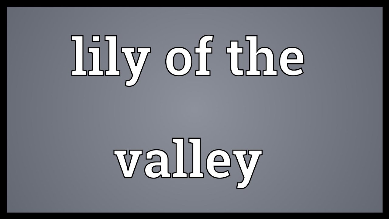 Lily of the valley Meaning - YouTube