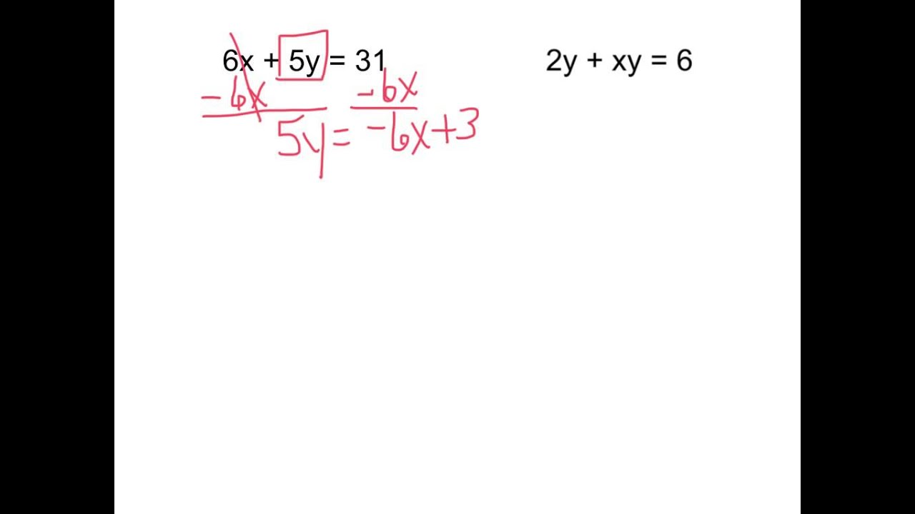 Algebra II 1.4 Rewrite Formulas and Equations - YouTube