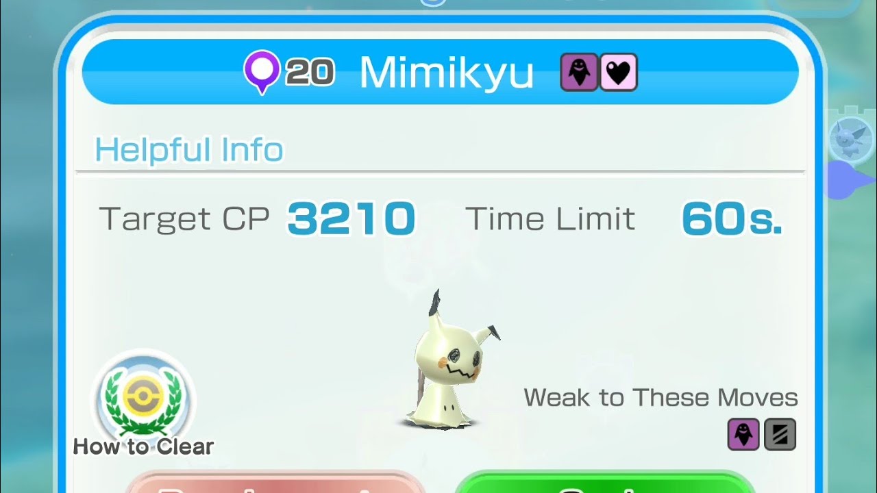 [Pokemon Rumble Rush] Episode 330 - Super Boss #20: Mimikyu (Mimikyu ...