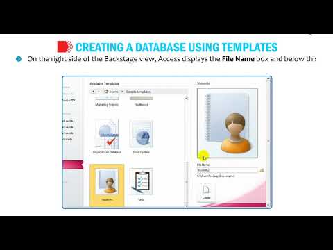 Creating a Database using Templates - YouTube