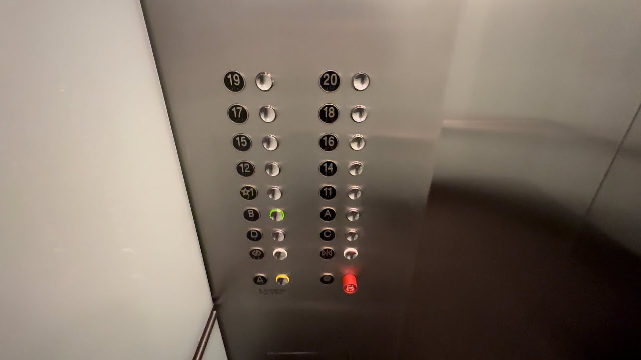 BDAY SPECIAL 2/5: ULTRA-RARE OTIS Series 3 Elevators at 1901 Avenue of the Stars in Los Angeles ...