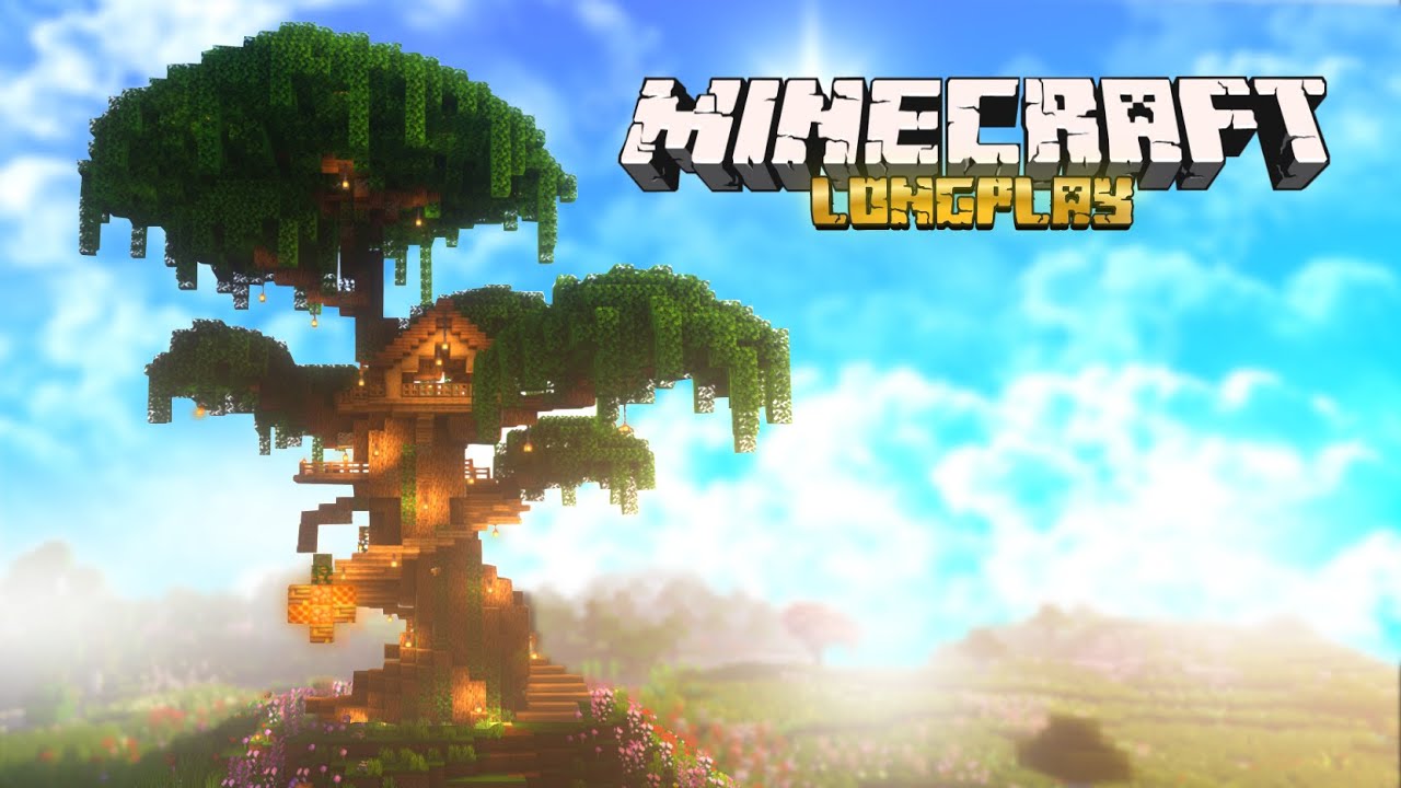 Giant Tree House Longplay - Minecraft Survival - Relaxing Longplay, (No ...