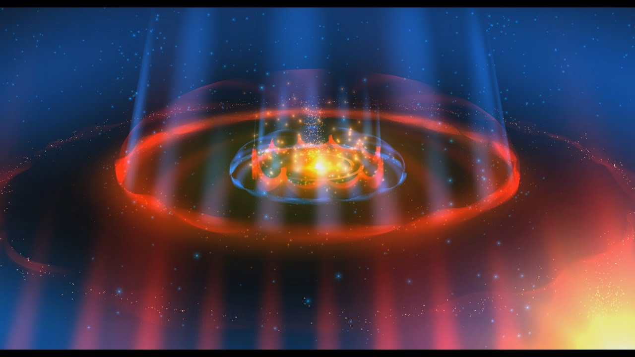 60fps Digital Space Dome Fire Rings Animation 4K Cinematic Moving ...