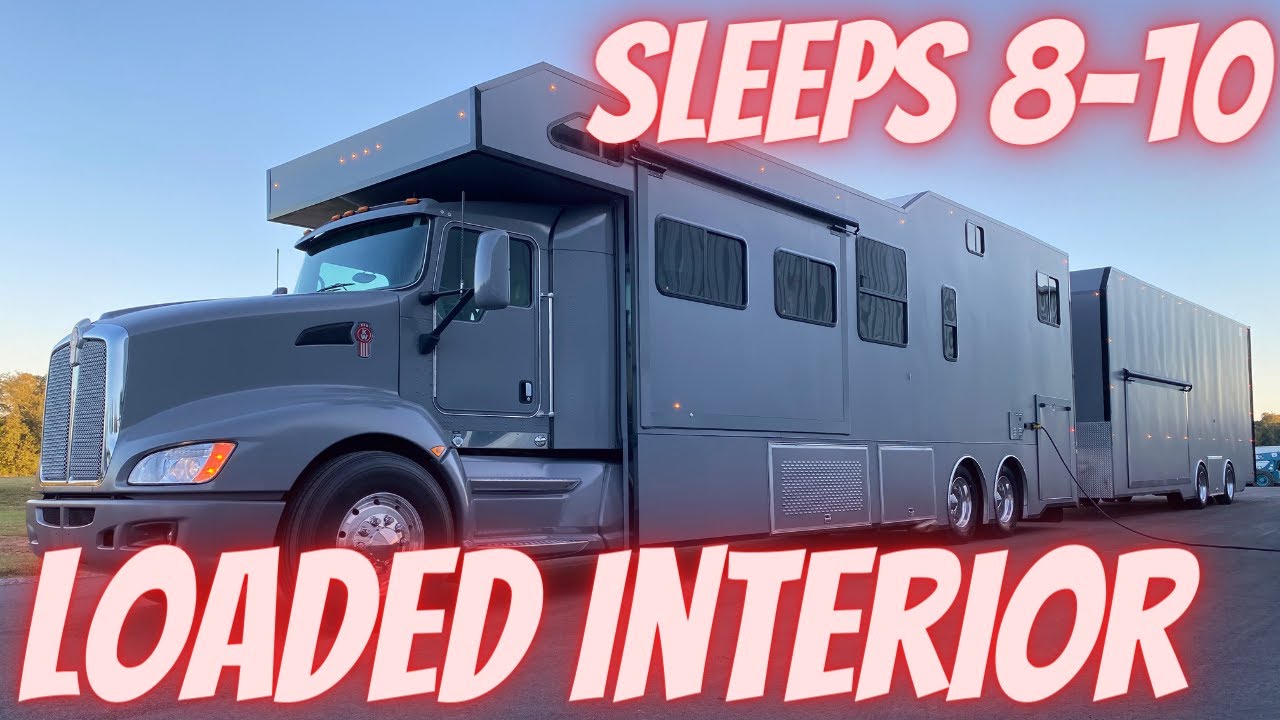 C&S Custom Triple Slide Motorhome & Liftgate Trailer - YouTube