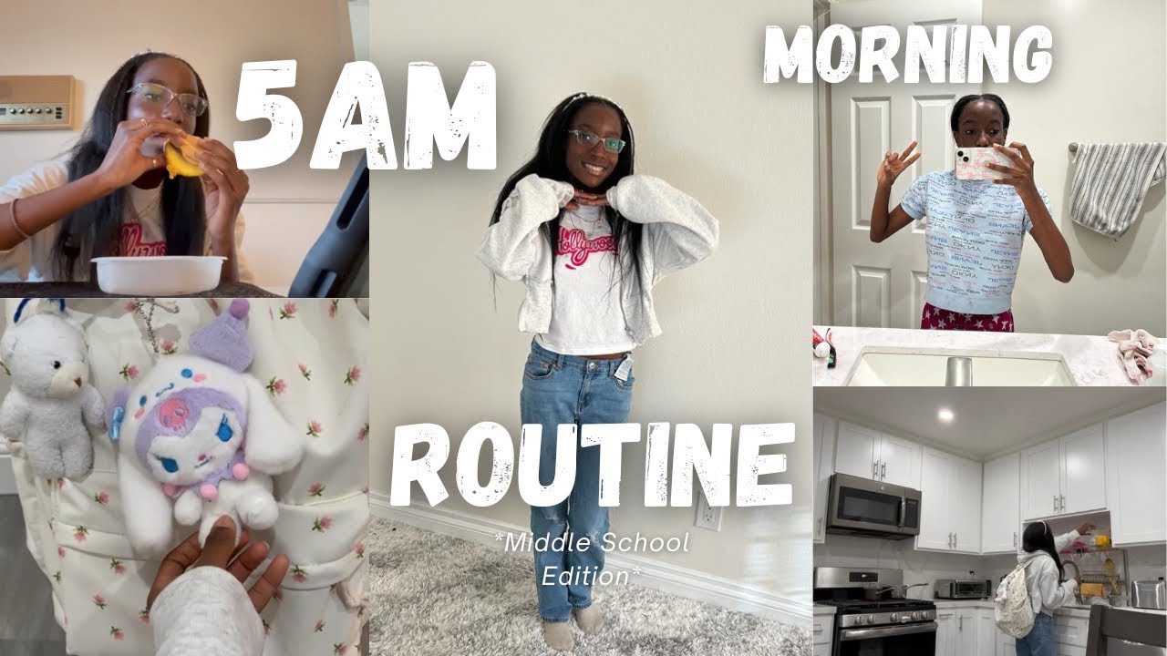 5AM REALISTIC MORNING ROUTINE *back to school edition* - YouTube