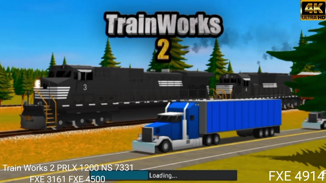Train Works 2 PRLX 1200 NS 7331 FXE 3161 FXE 4500 - YouTube