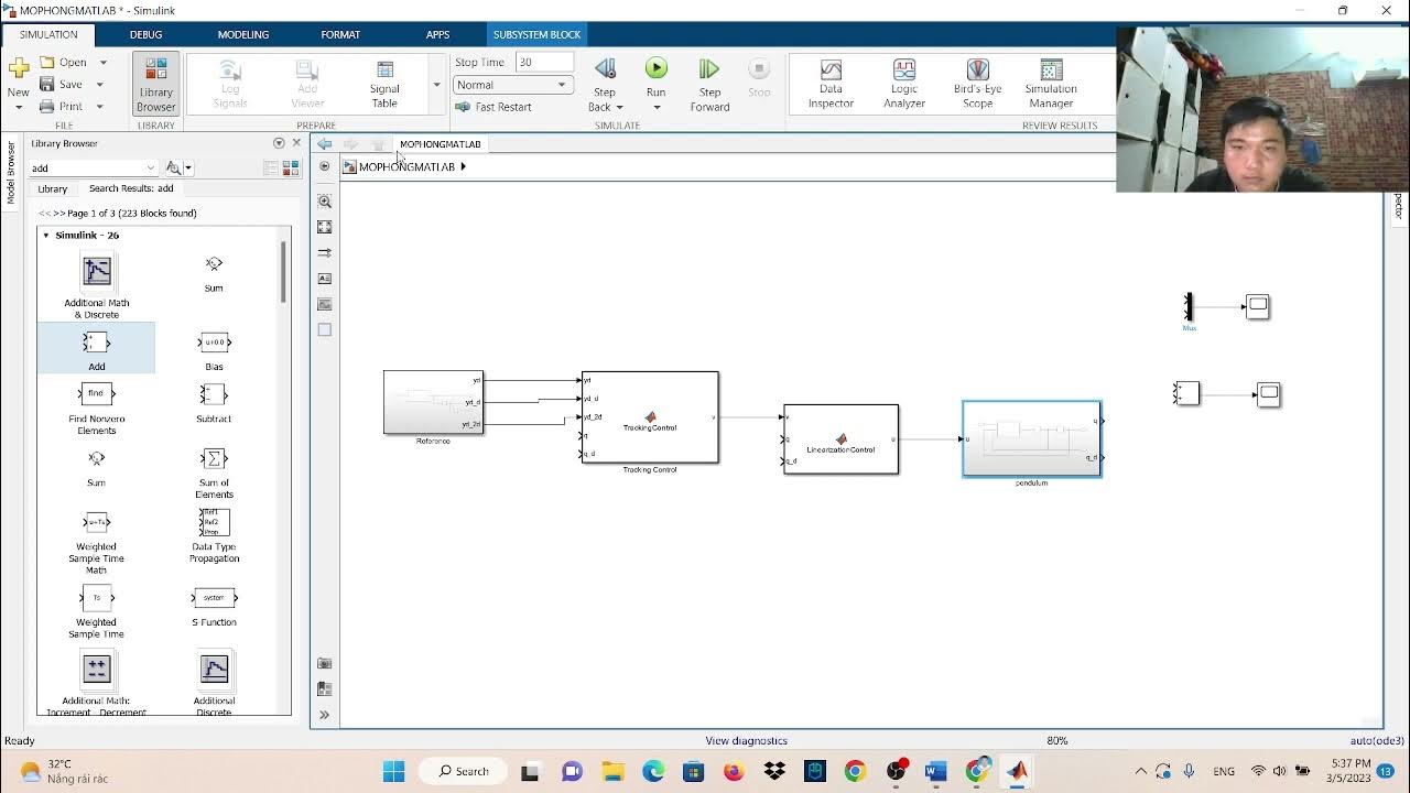 Design feedback linearization control for nonlinear system by MATLAB Simulink-Trương Mai Hà ...