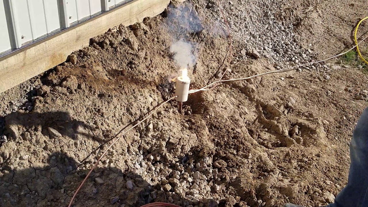 Exothermic one shot cadweld. - YouTube