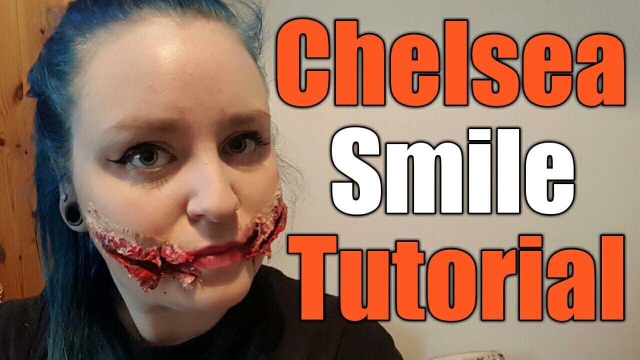 Chelsea Smile Halloween Makeup! SFX - YouTube