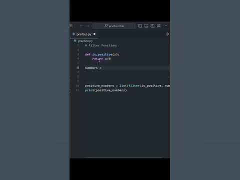 Filter Function | #python #pythonprogramming#coding#learnpython #pythonforbeginners - YouTube