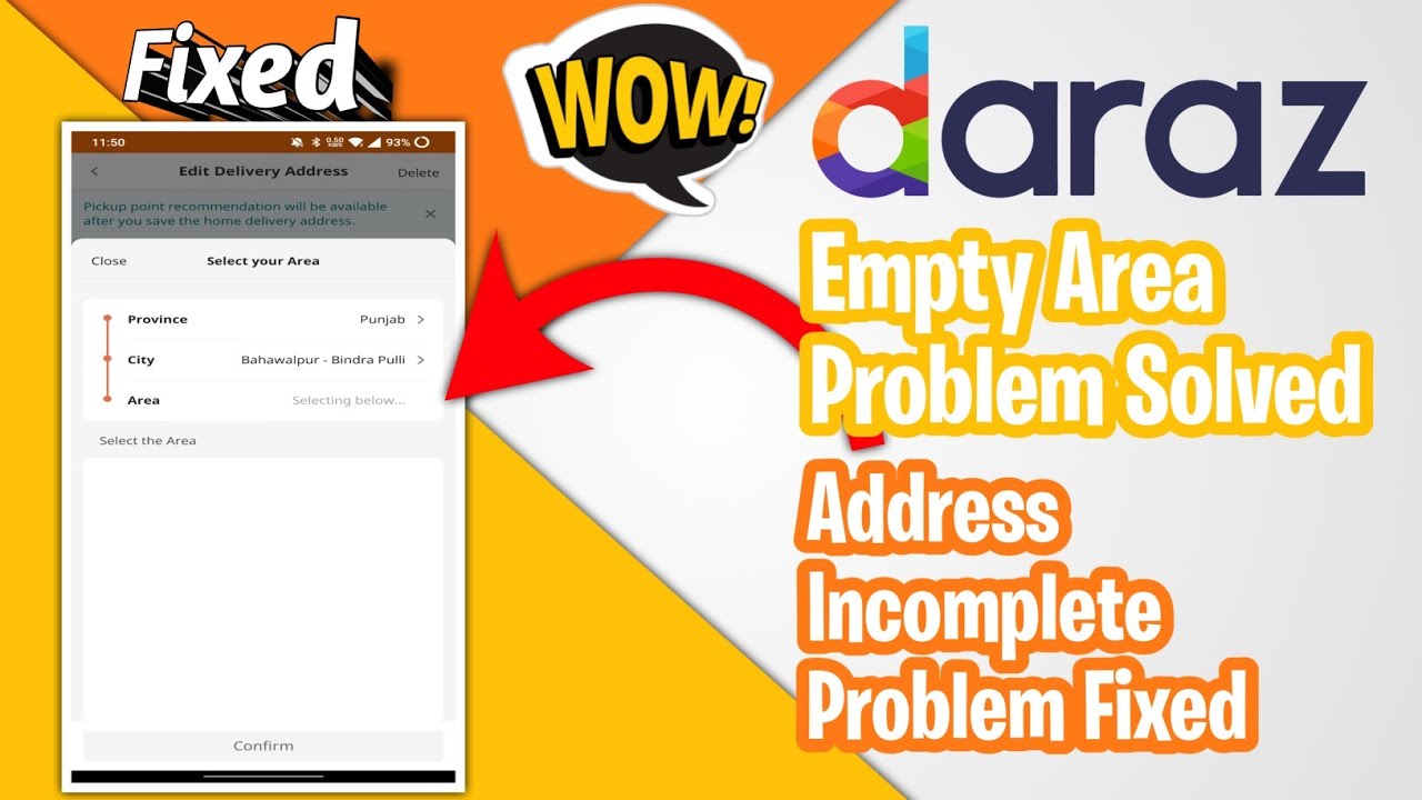 How to Fix Daraz Area Field | Daraz Address problem Solution| the ...