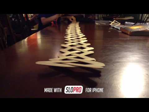 Slow Motion Popsicle Stick Chain Reaction!😄👍 - YouTube