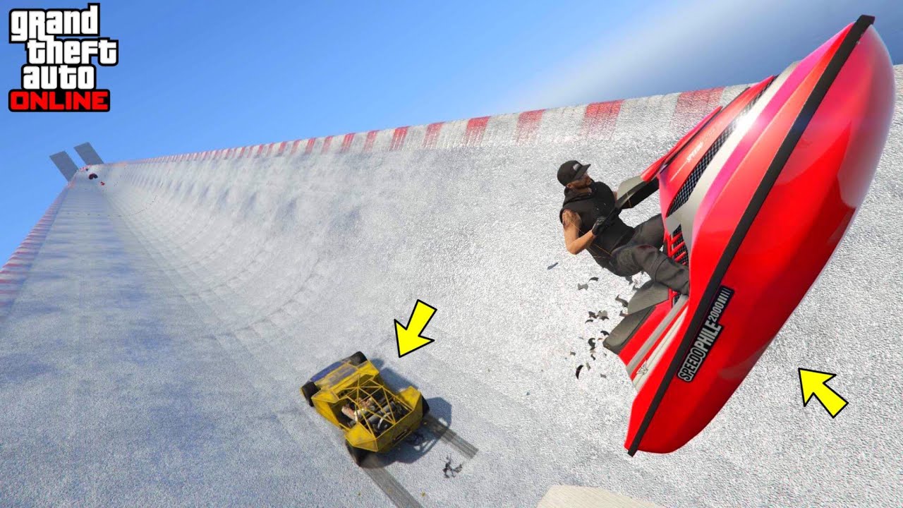 GTA 5 - EPIC FACE TO MEGA RAMPE ! Buggy rampe VS Jet ski 😱 - YouTube