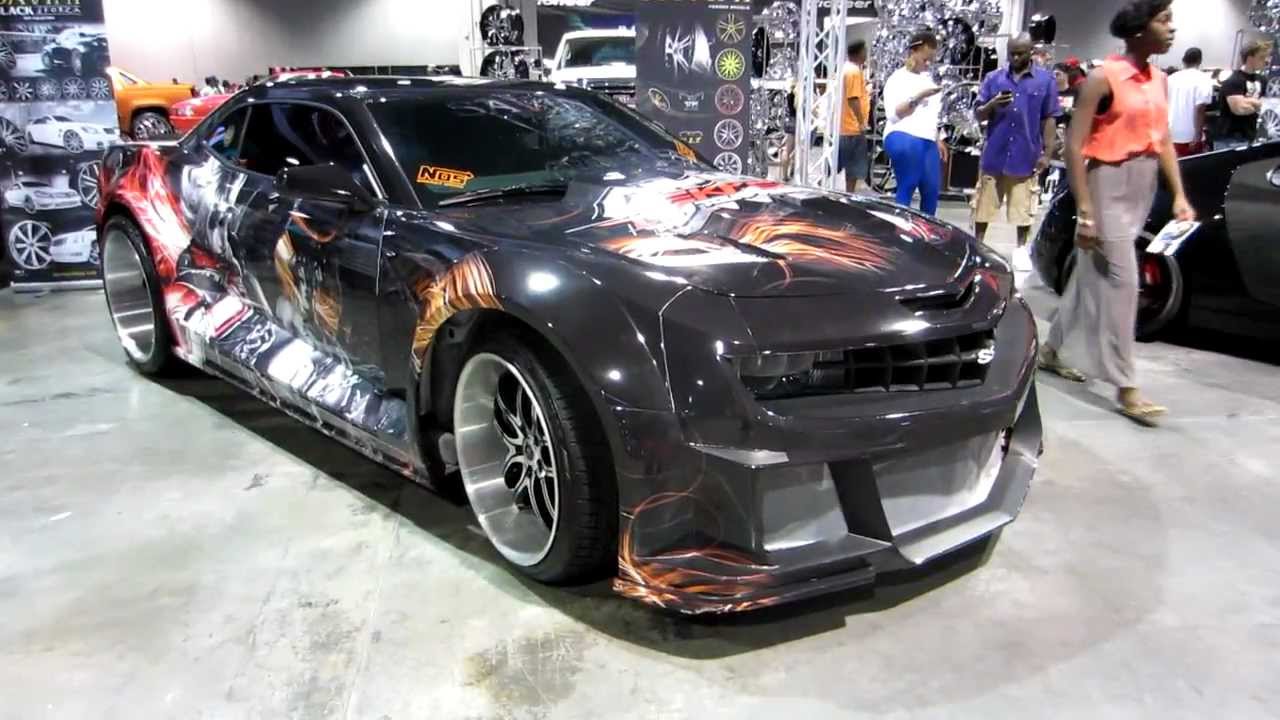 WideBody Camaro on Savini Wheels & Tekken Tag Custom Wrap - YouTube