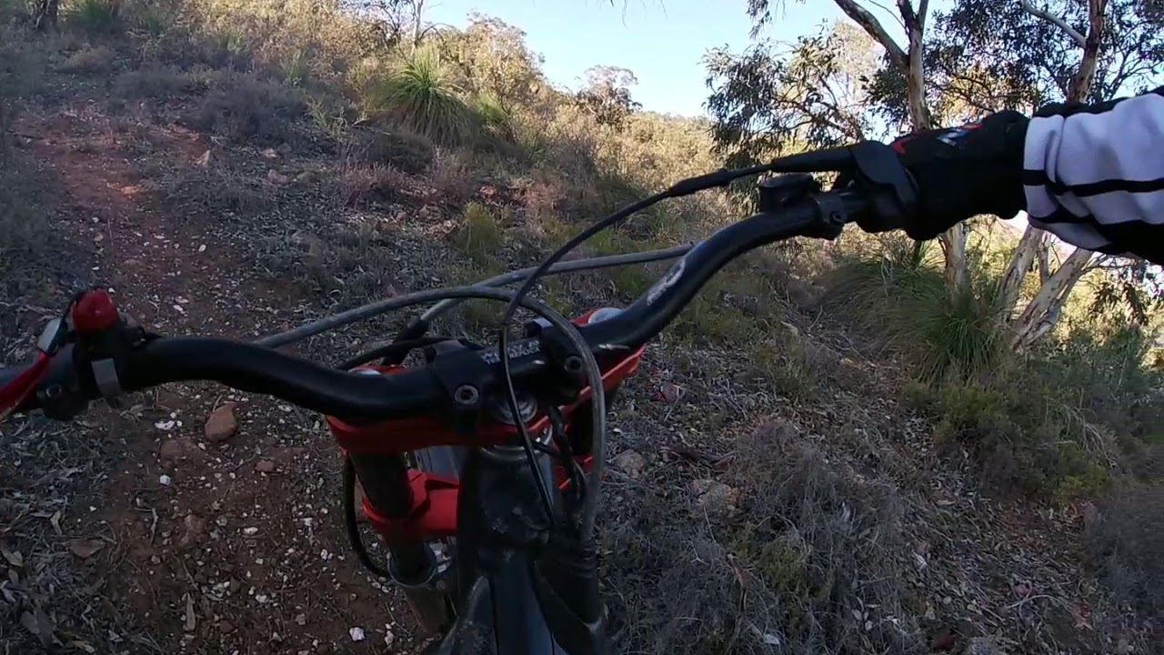 Trials #14 Trials bike hill ride, beginner rider training - YouTube