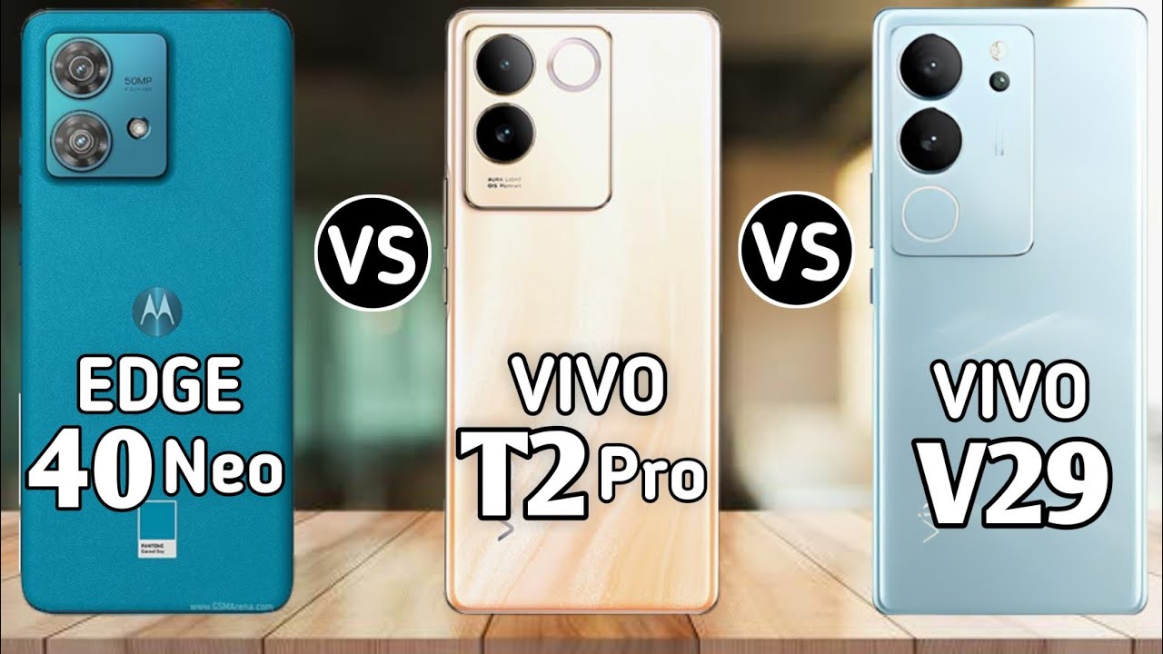 Moto edge 40 Neo vs Vivo t2 pro vs Vivo v29 - YouTube