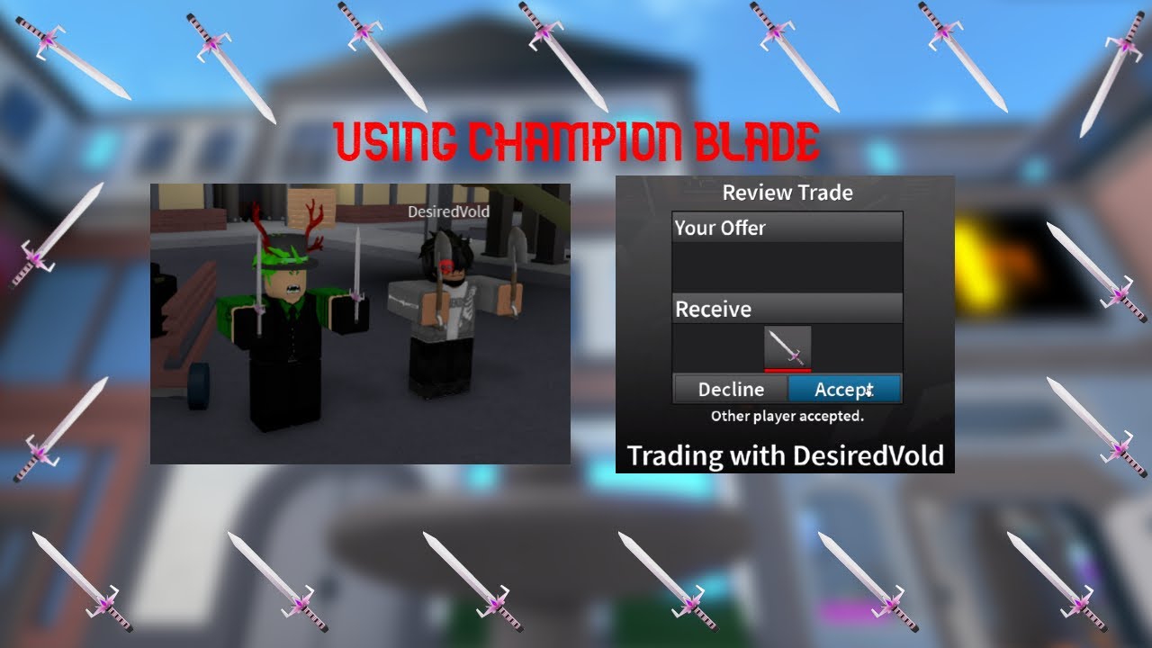 USING CHAMPION BLADE (RAREST KNIFE IN THE GAME) || ROBLOX Assassin ...