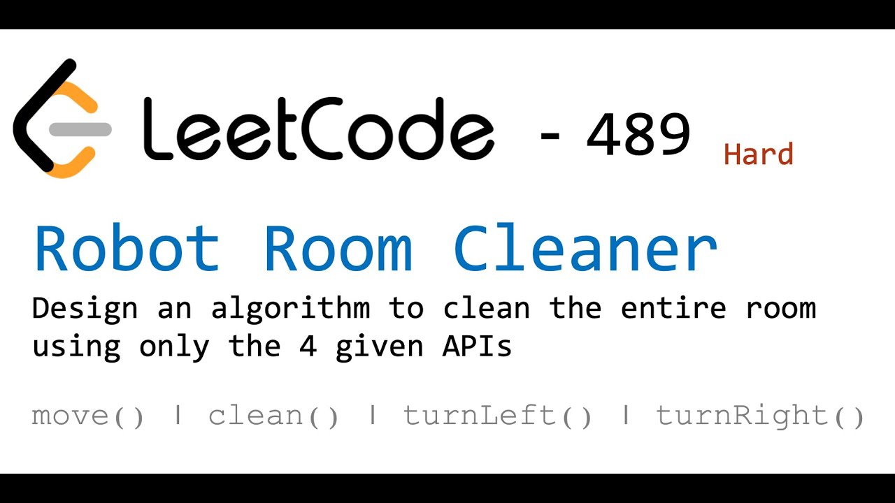Leetcode Robot Room Cleaner Youtube