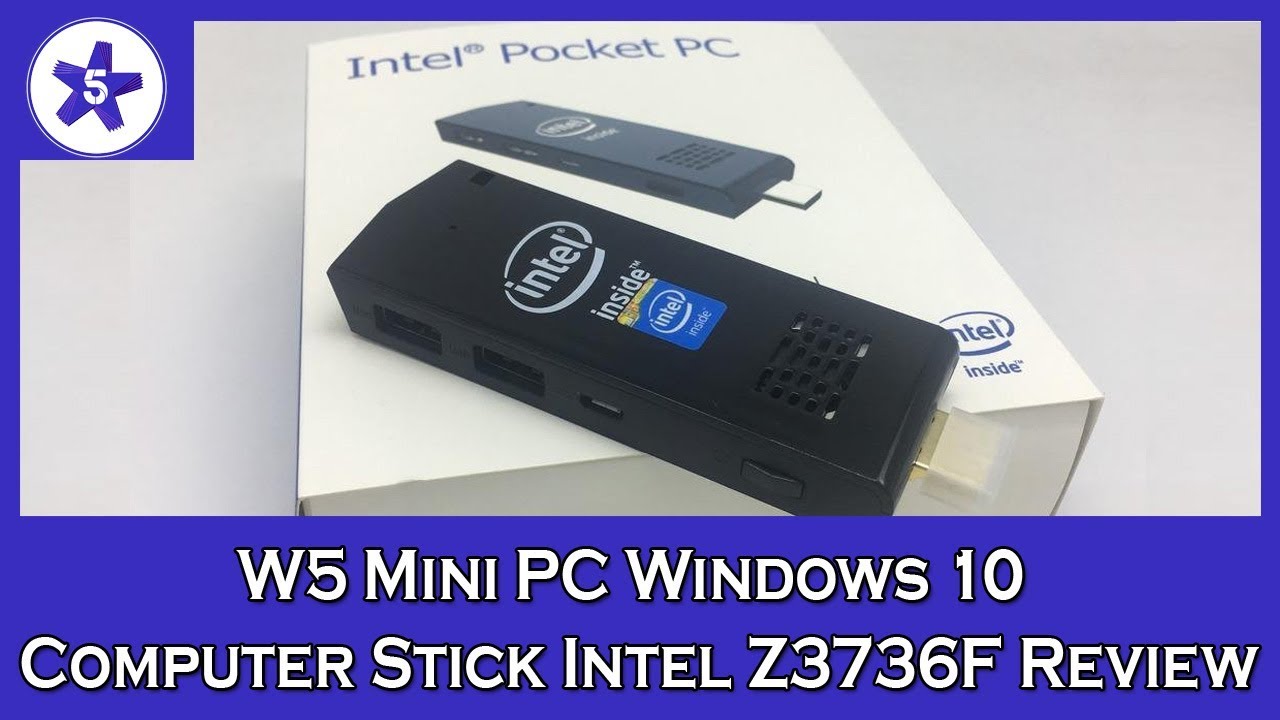 ACEPC W5 Mini PC Windows 10 Computer Stick Intel Z3736F Review - YouTube