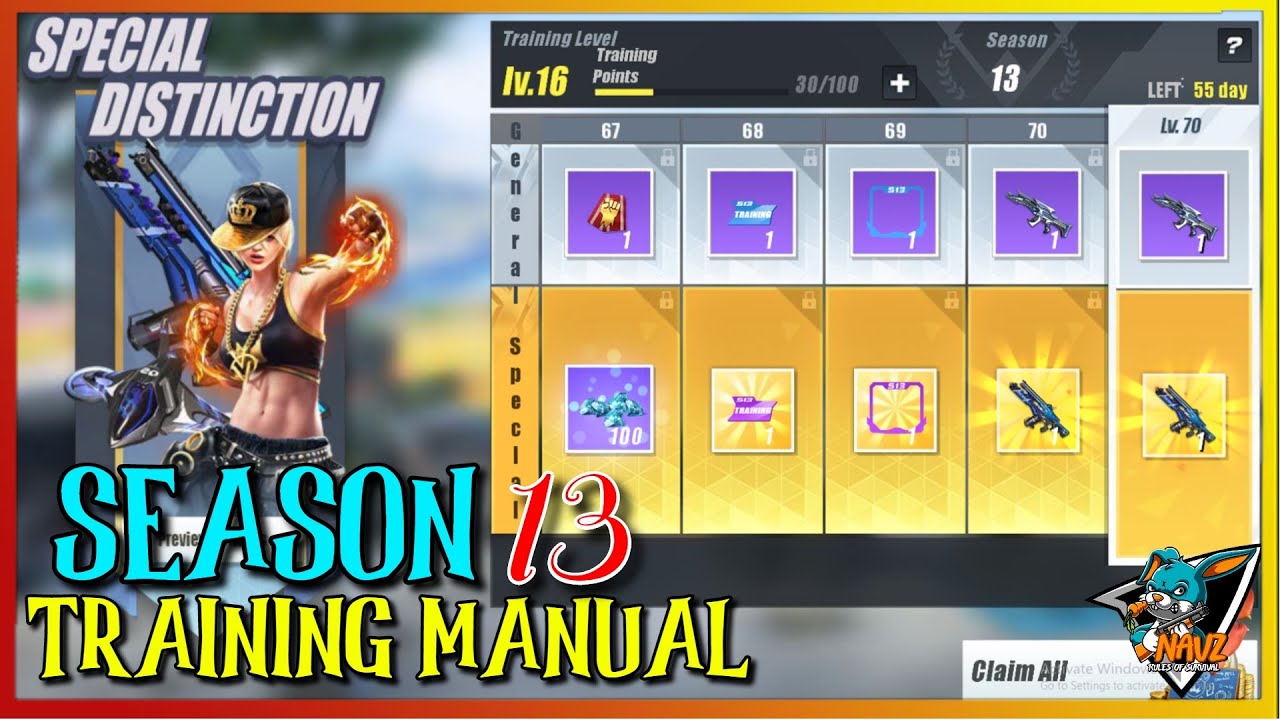 ROS NEW UPDATE ! SEASON 13 TRAINING MANUAL (Rules Of Survival) - YouTube