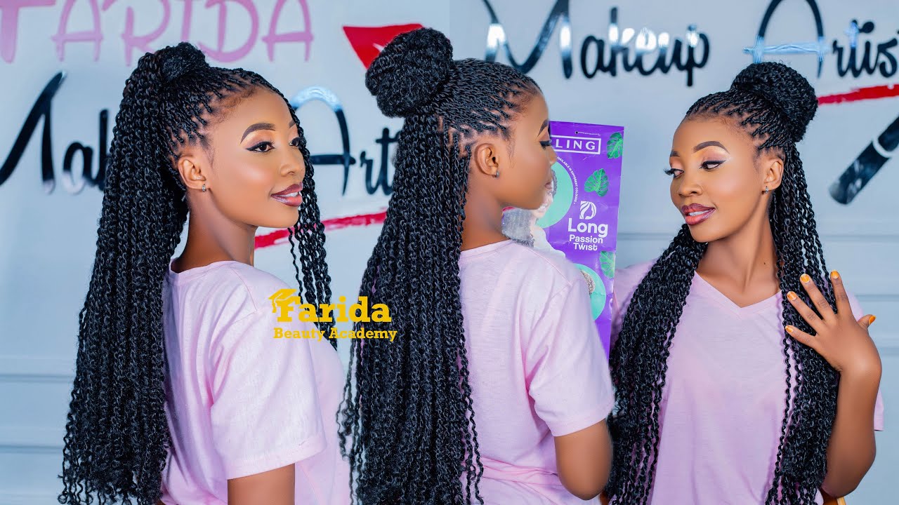 Jinsi ya kusuka Long Twist ya Passion Twist - YouTube