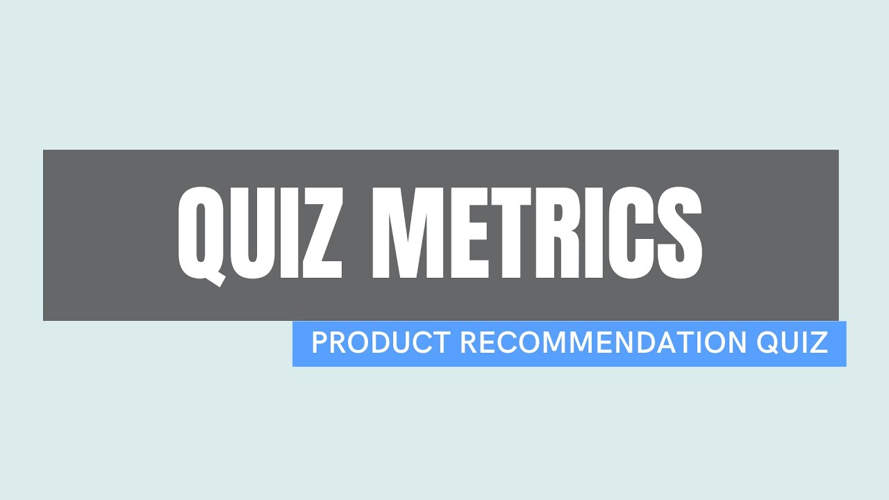 Quiz Metrics | Responses | CSV export || Product Recommendation Quiz ...
