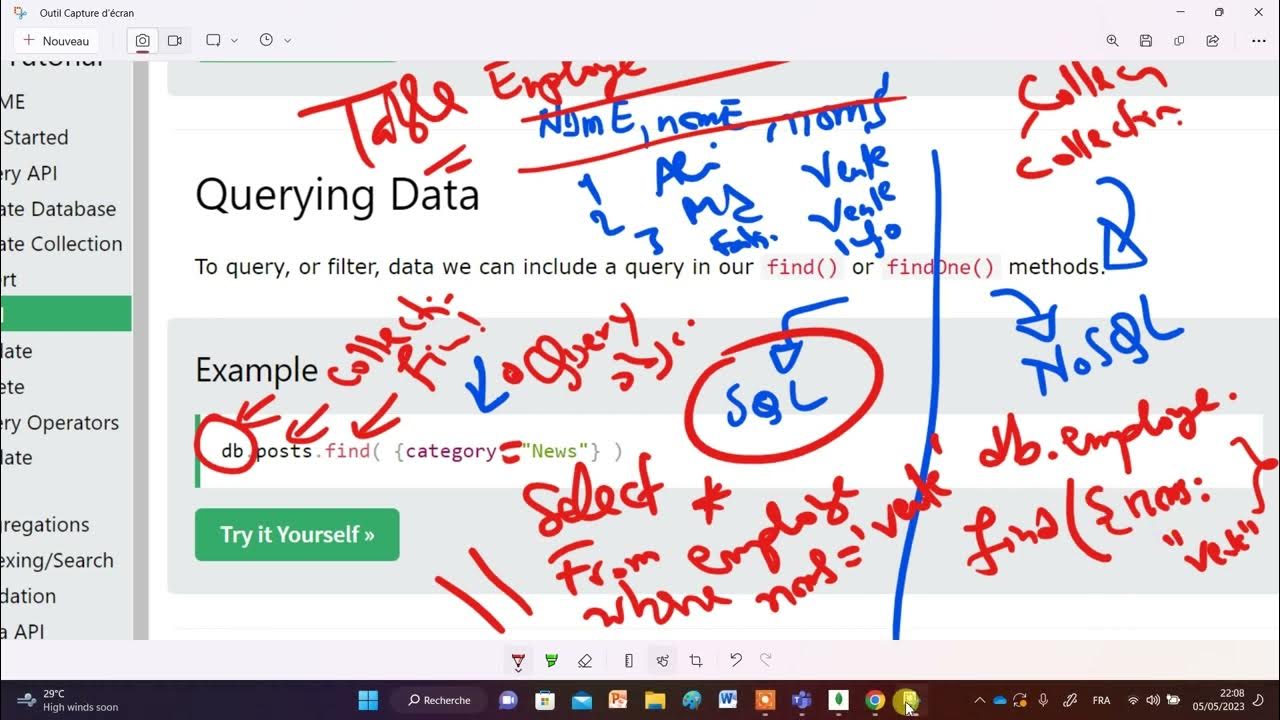MongoDB | #9 | Commandes de Base |NoSQL | Learn MongoDB | ملخص مركز| شرح وتعلم - YouTube