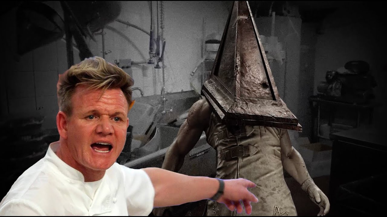 Gordon Ramsay Finds PYRAMID HEAD in Restaurant Walk-In - YouTube