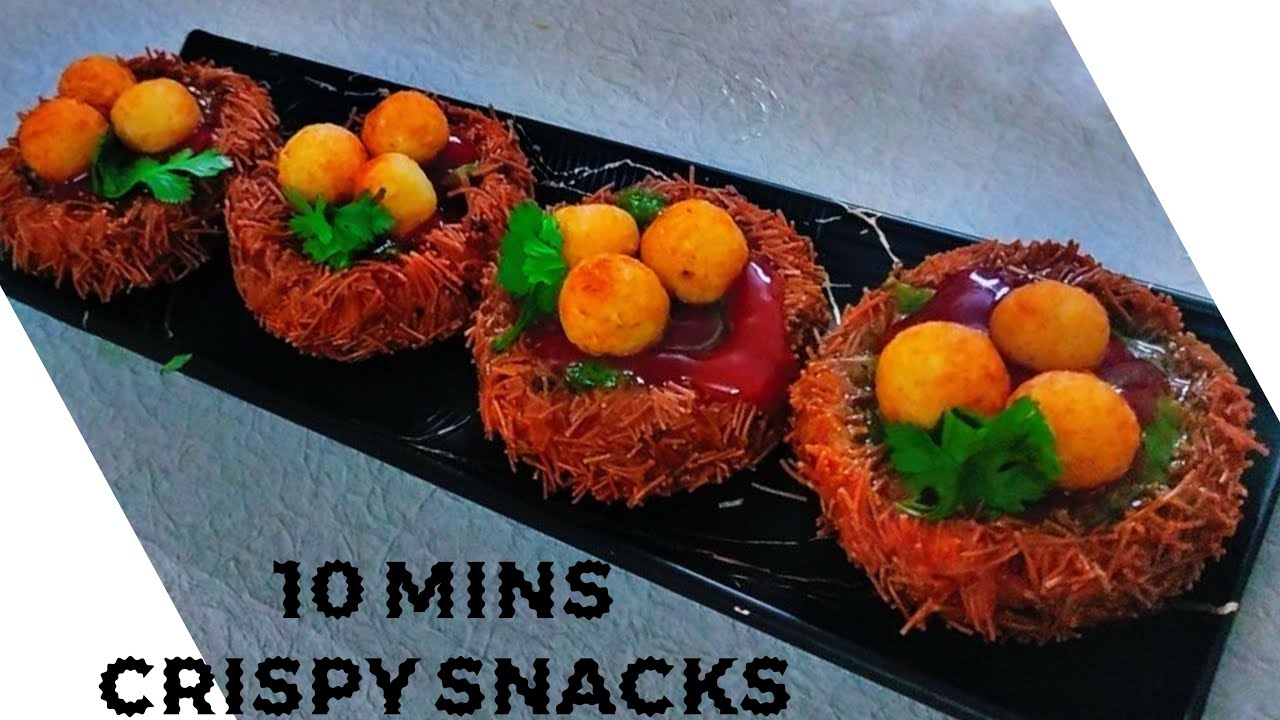 Unique 10 mins Crispy Bird’s Nest Snack | New Evening Snacks Recipe ...