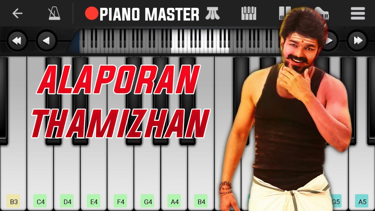 MERSAL ALAPORAN THAMIZHAN SONG EASY PIANO TUTORIAL - YouTube
