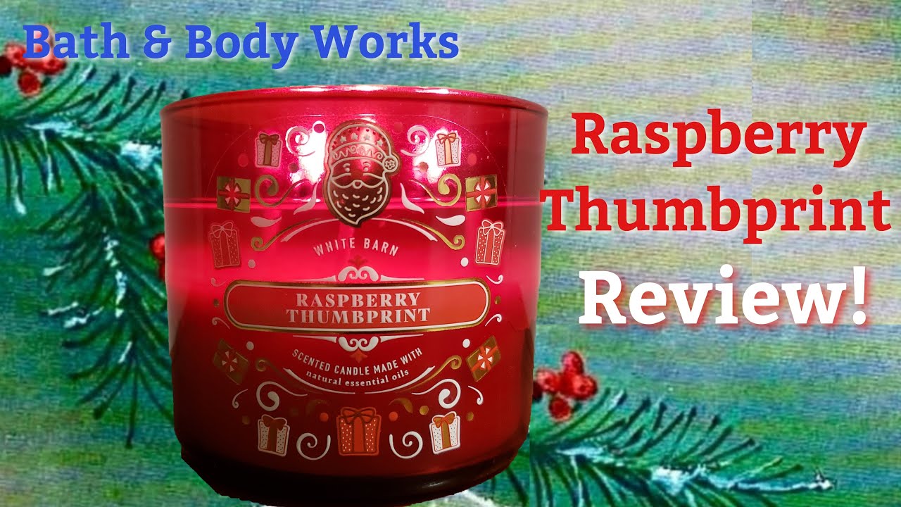Bath & Body Works Raspberry Thumbprint Candle Review - YouTube