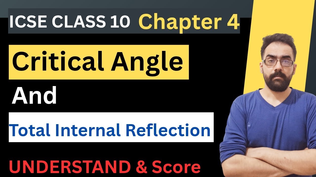 Critical Angle & Total Internal Reflection Class 10 ICSE | ICSE Physics ...