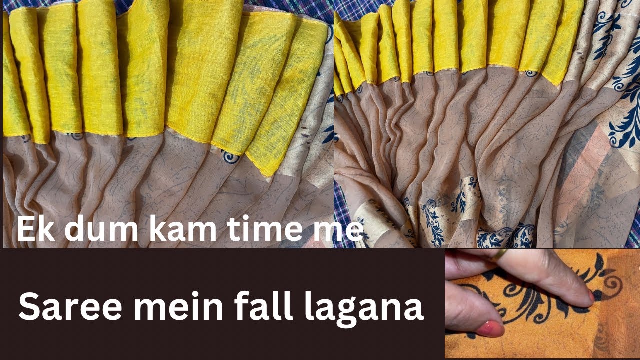 Saree Mein Fall Kaise Lagate Hai Saree Me Fall Lagana Parwatidressdesigner Youtube