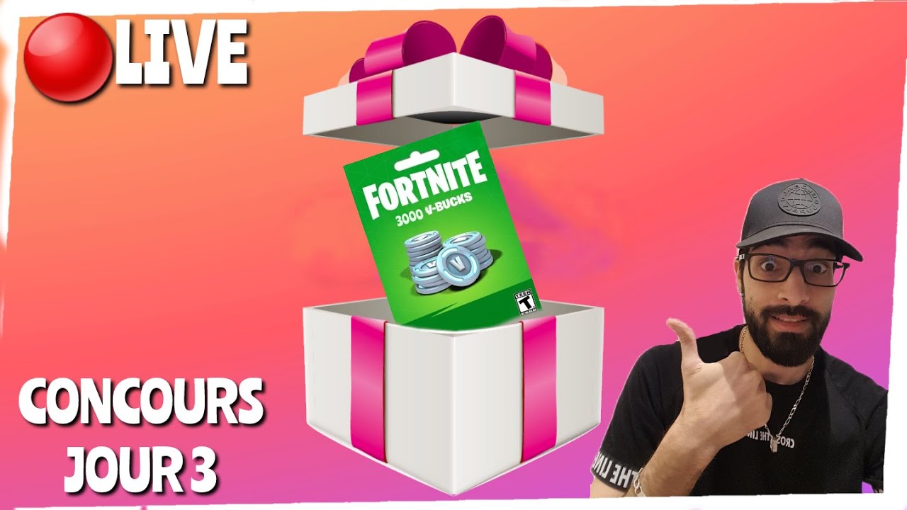 Concours 3000 VBUCKS !!! FORTNITE LIVE 14 Jours d'hiver !!! France ...