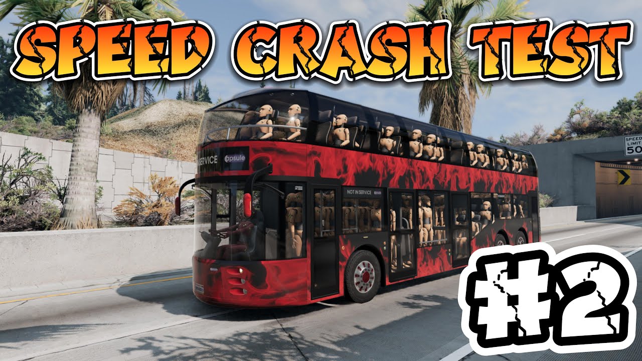Bus Full Of Dummy People Speed Crash Test #2 beamNG drive (2023) - YouTube