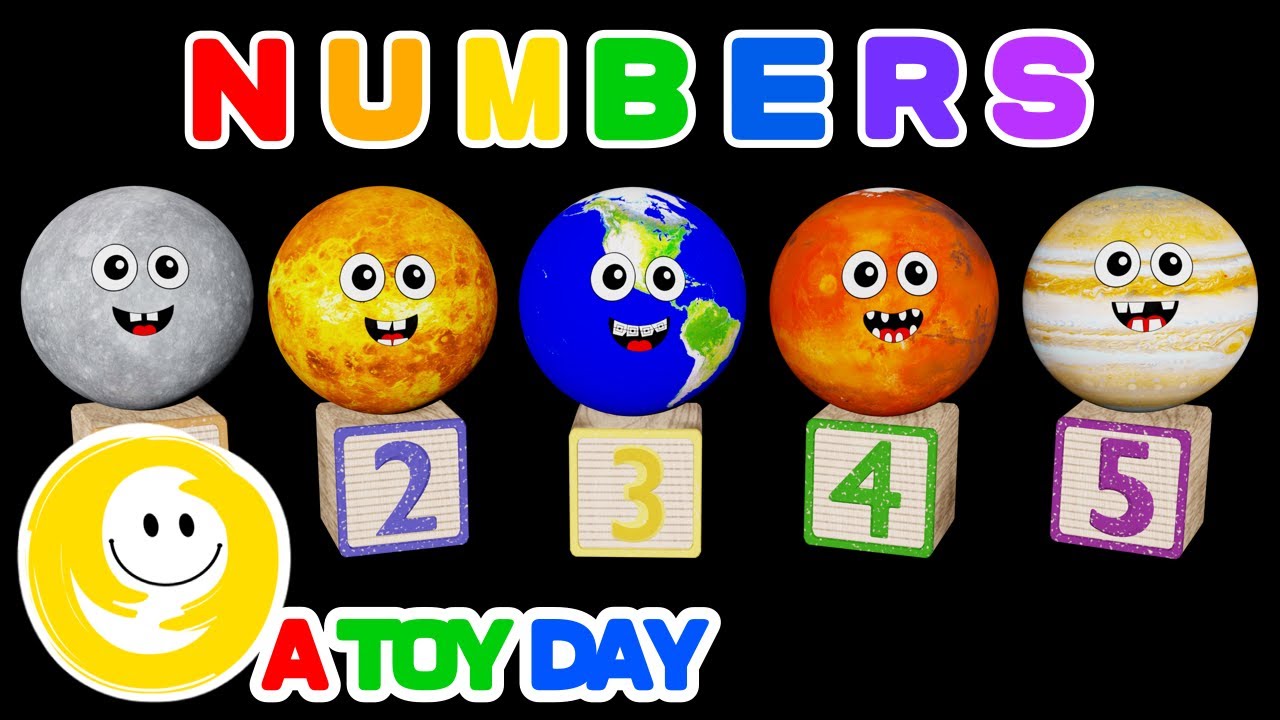 Numbers and Planets 🪐 for BABY | 8 Planets | Mercury Venus Earth Mars ...