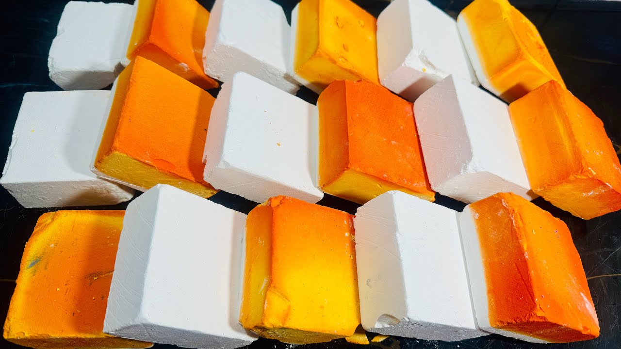 Fresh Dyed ASMR Gym Chalk Crushin | Orange Dyed Gym Chalk | Soft Dyed ...