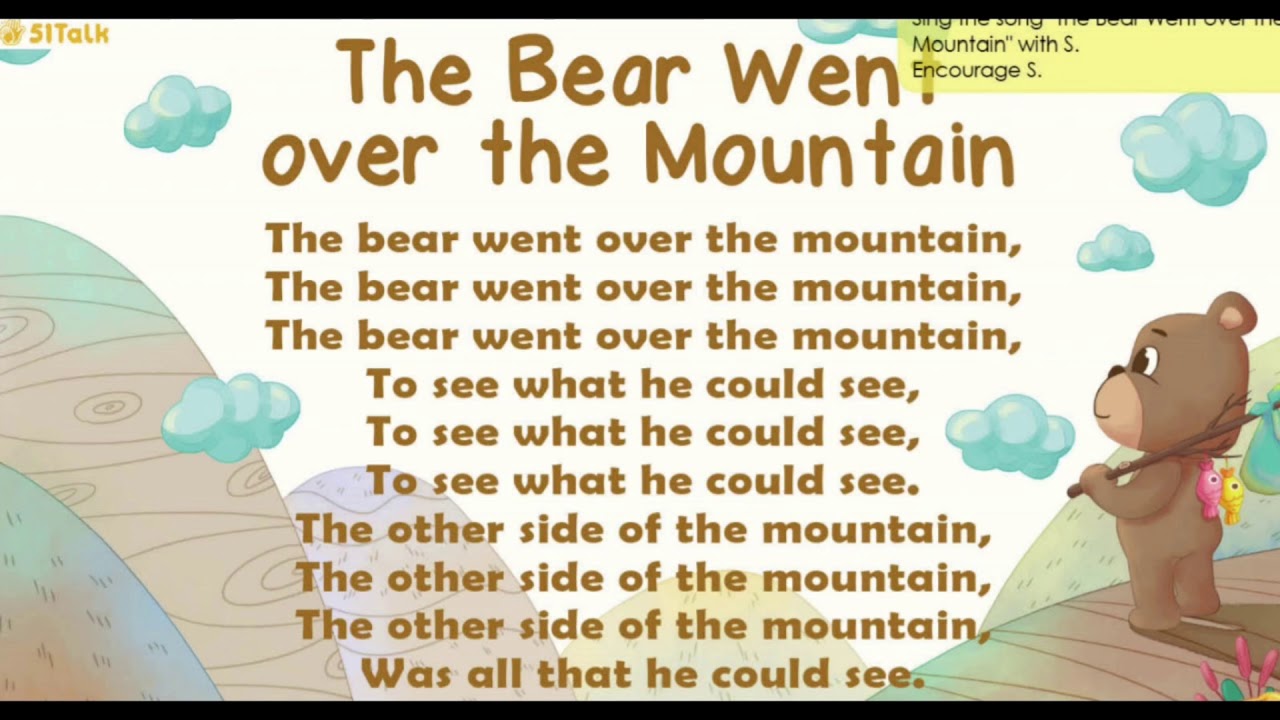 51Talk The Bear Went Over the Mountain - YouTube