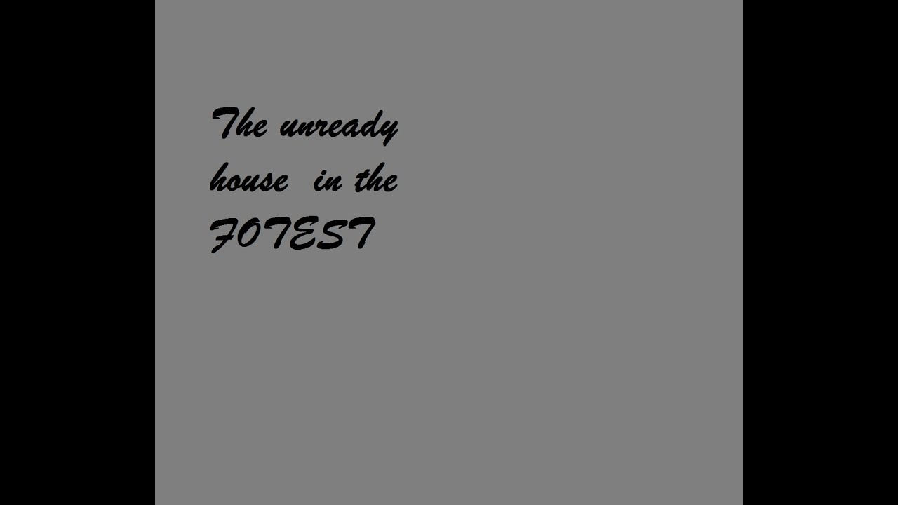 The unready house The forest neo - YouTube