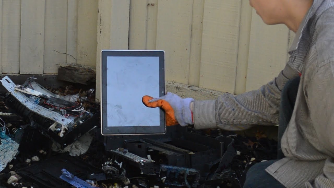 Smashing a Bauhn Tablet - YouTube