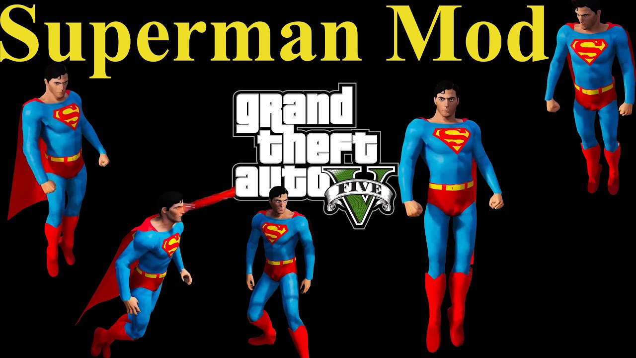 GTA 5 Superman Mod Combat tests - YouTube