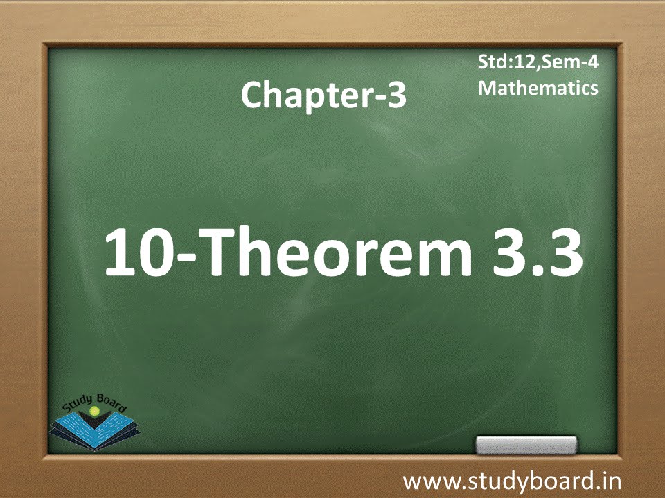 10 Theorem 3 3 - YouTube