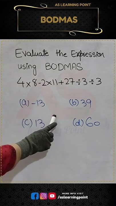 BODMAS | BODMAS Rule | BODMAS Questions for Competitive Exams | AS ...