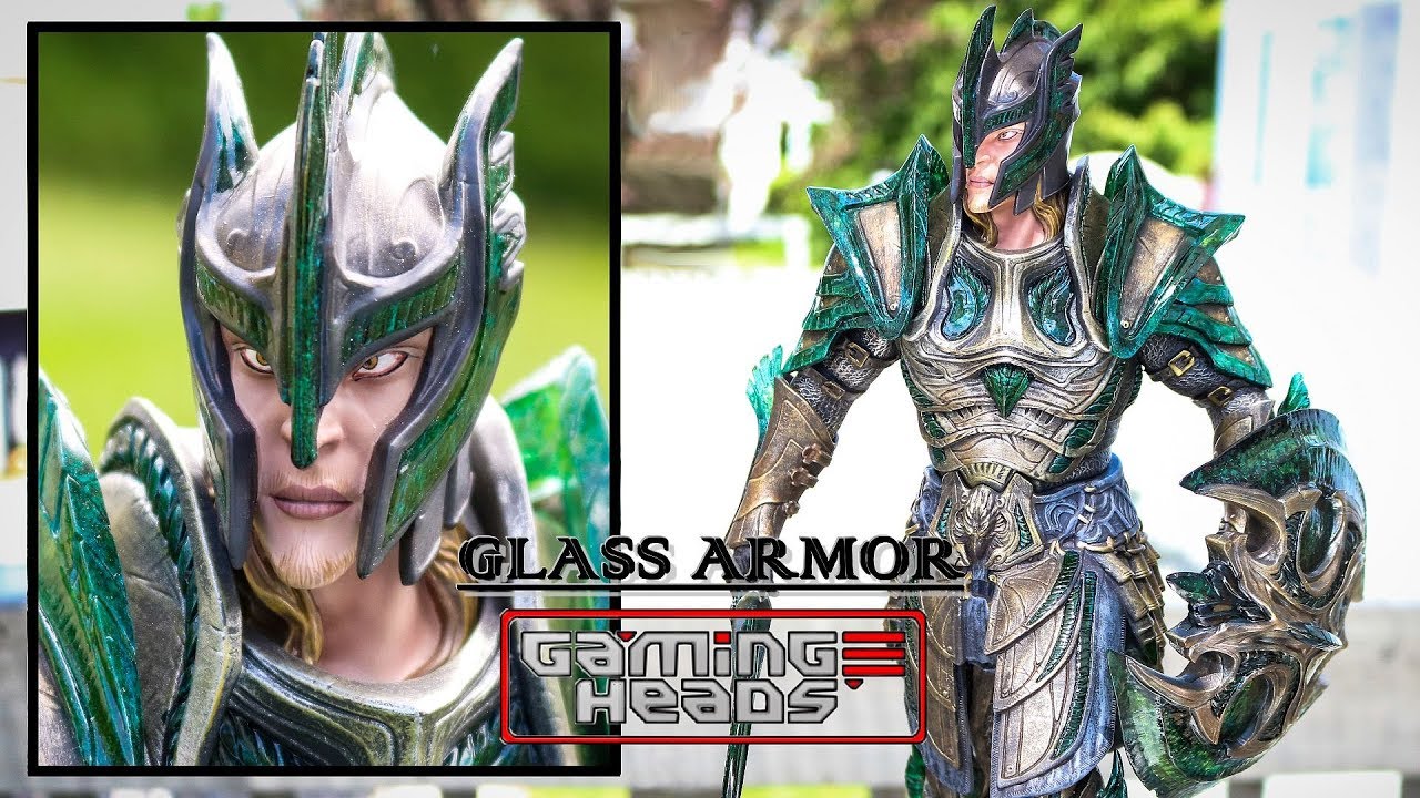 Skyrim Glass armor statue by Gaming Heads - Unboxing & review - YouTube