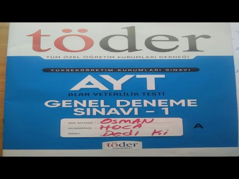 TÖDER AYT GEOMETRİ ÇÖZÜMLERİ (ARALIK 2018) en pratik kurallarla OSMAN HOCA DEDİ Kİ