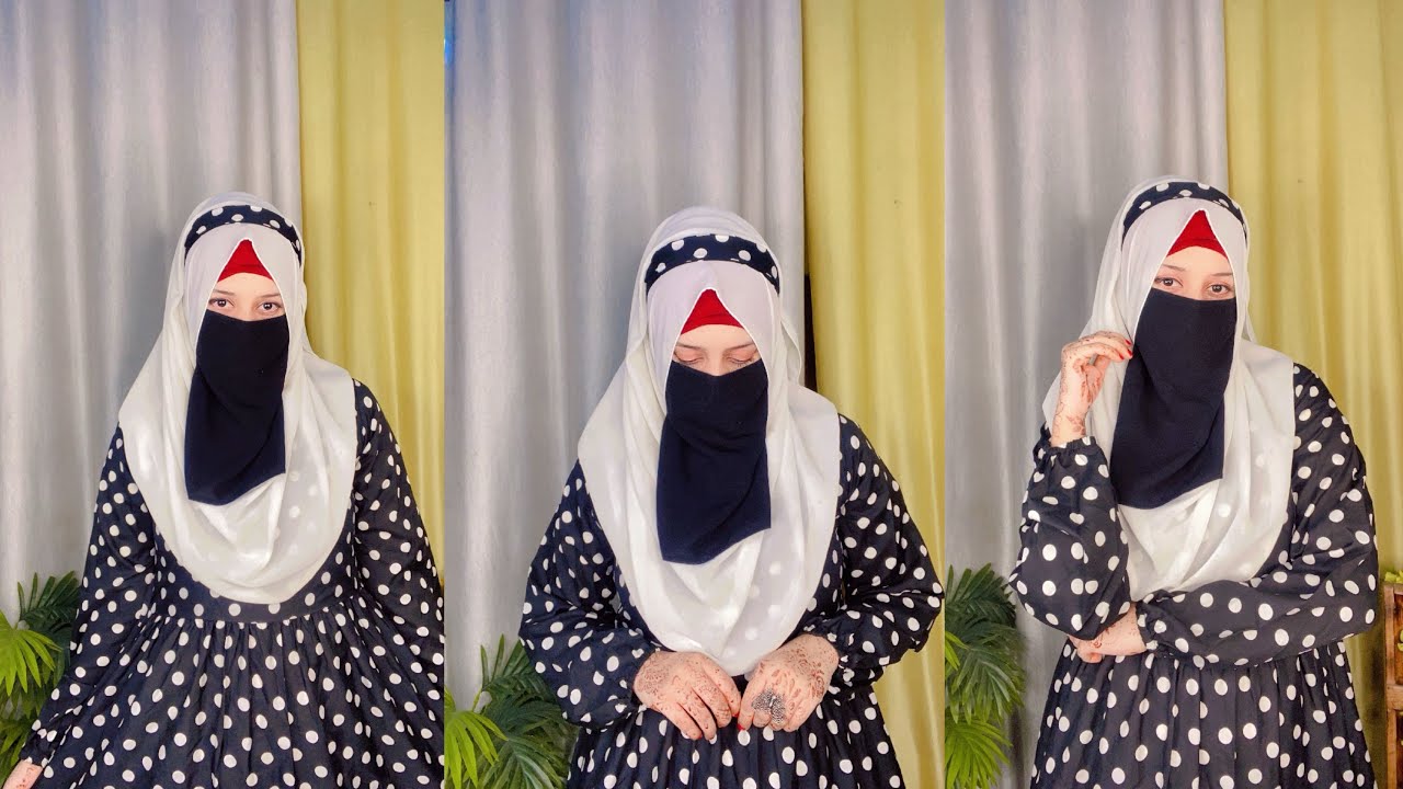 Summer hijab & Niqab style 2024/ Easy and simple Niqab tutorial (full ...