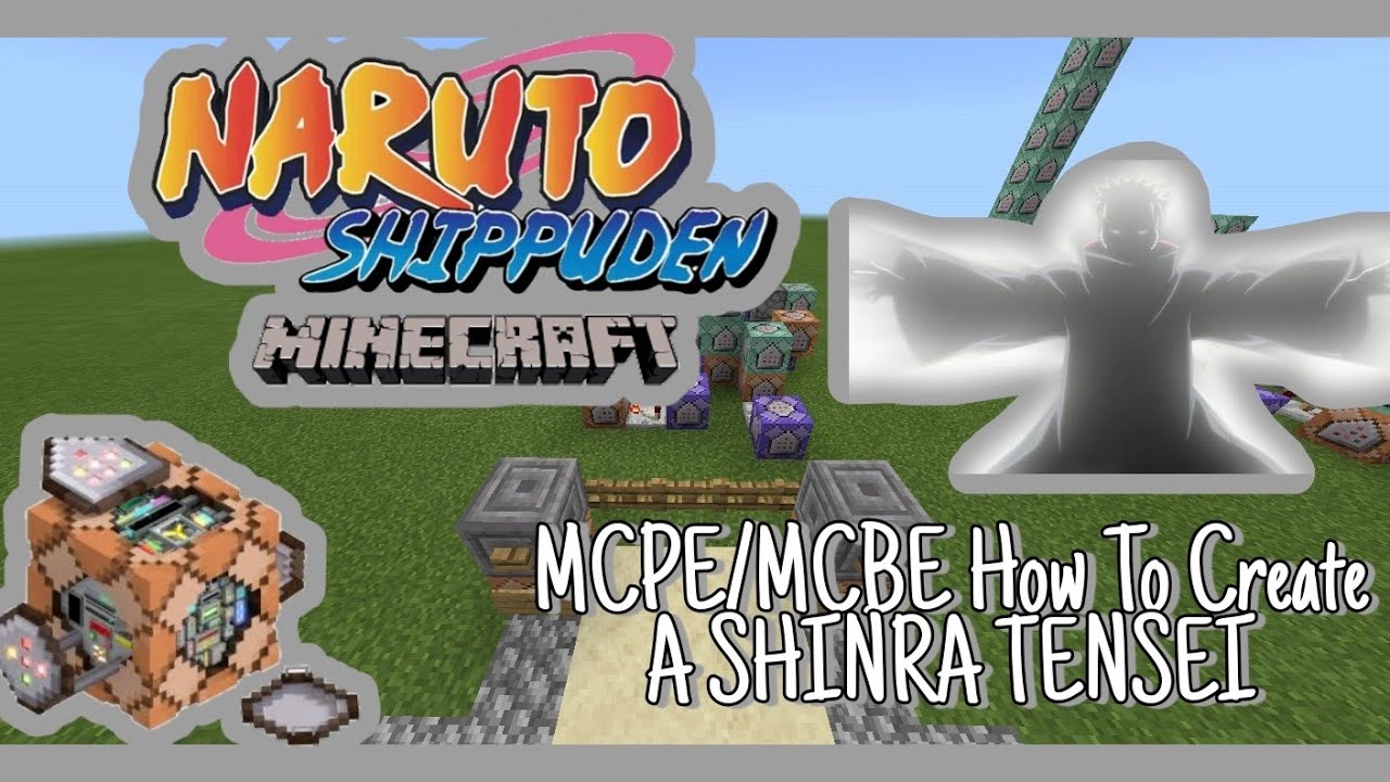 MCPE/MCBE: Naruto Shippuden Command Block Tutorial 【Shinra Tensei】 - YouTube